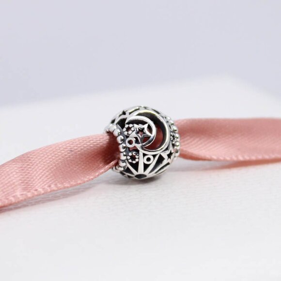 Pandora | Jewelry | Pandora Openwork Sun Stars Moon Charm | Poshmark